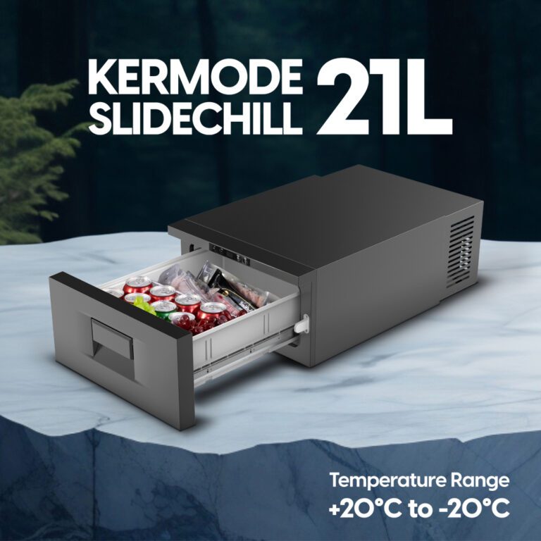 Compact Drawer Fridge & Freezer 21L, Plug-In Cooler for Camping, Vans ...